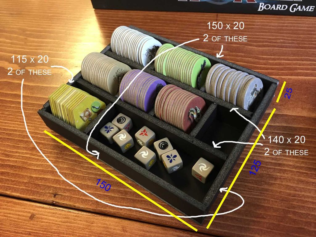 DIY Foamcore Insert WITH MEASUREMENTS! | Mage Knight Board Game ...