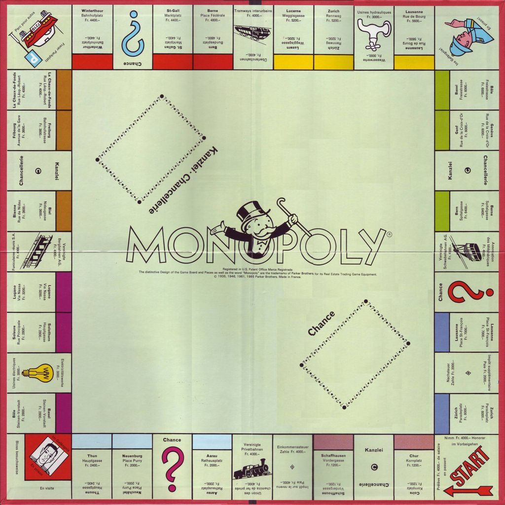 Schweizer Monopoly Ausgaben von 1939 - ca. 1990 | VideoGameGeek