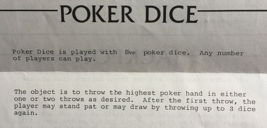 dice rules 5 dice