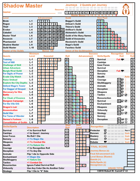 Complete Rules for Shadow Master | Shadow Master
