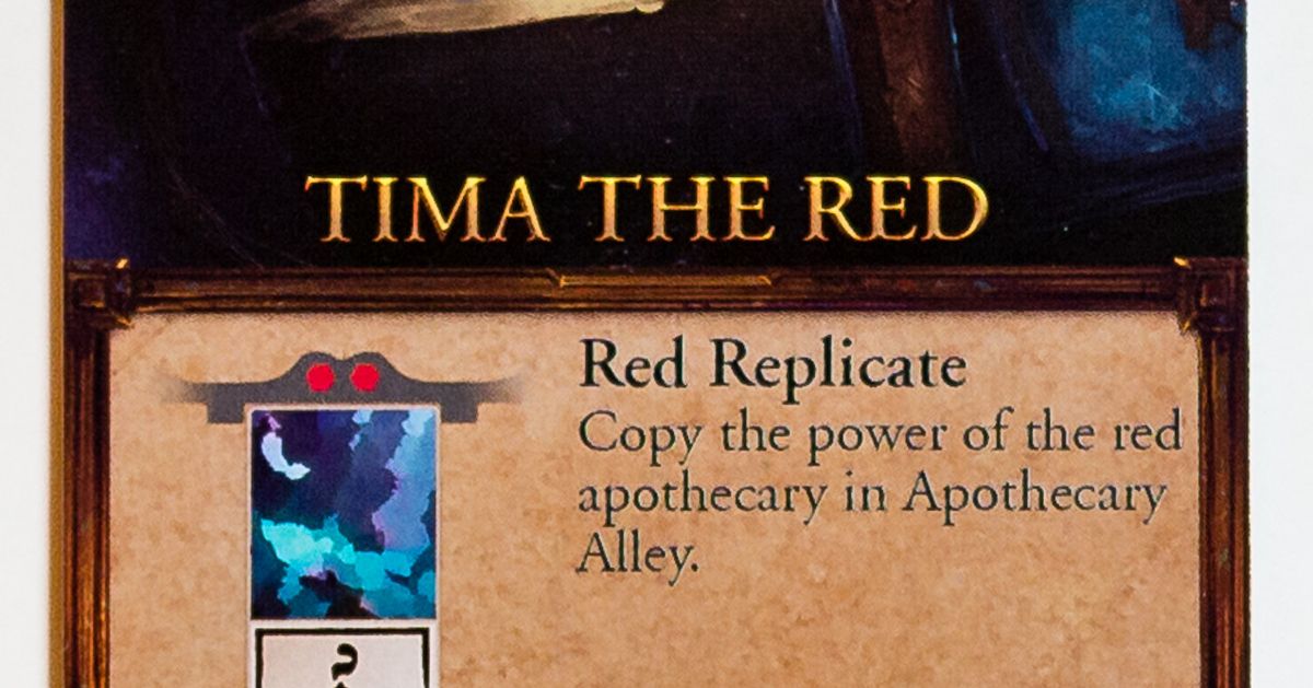 Apotheca: Tima the Red Promo Card | Board Game | BoardGameGeek