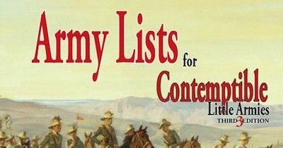 Army Lists for Contemptible Little Armies: Third Edition – World War I ...