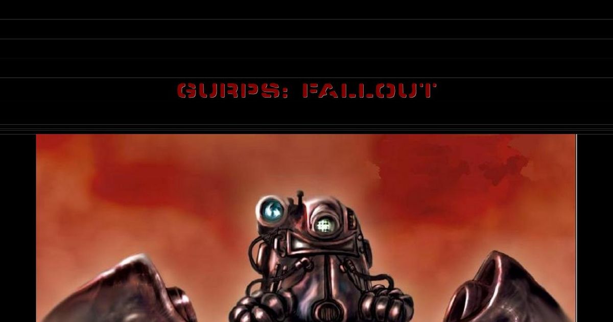 GURPS: Fallout | RPG Item | RPGGeek