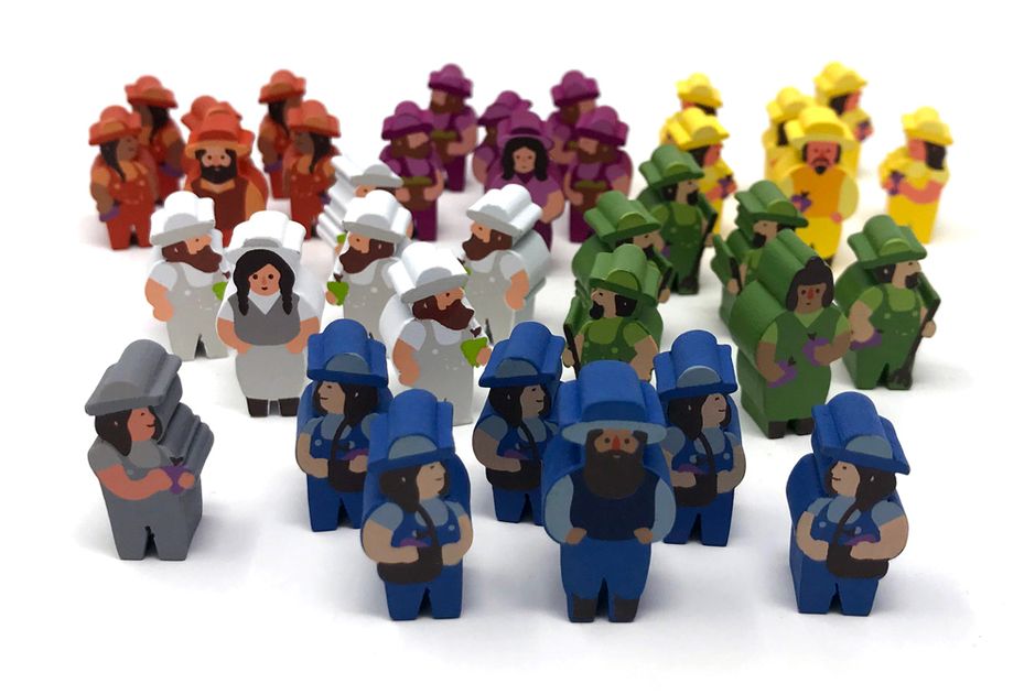 Viticulture: 37 Painted Character Meeples | Board Game Accessory ...