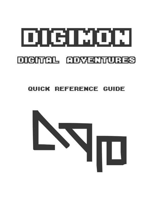 Digimon: Digital Adventures Quick Reference Guide | RPG Item | RPGGeek