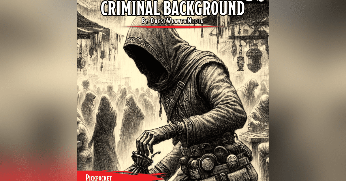 Custom Criminal Background: Pickpocket | RPG Item | RPGGeek