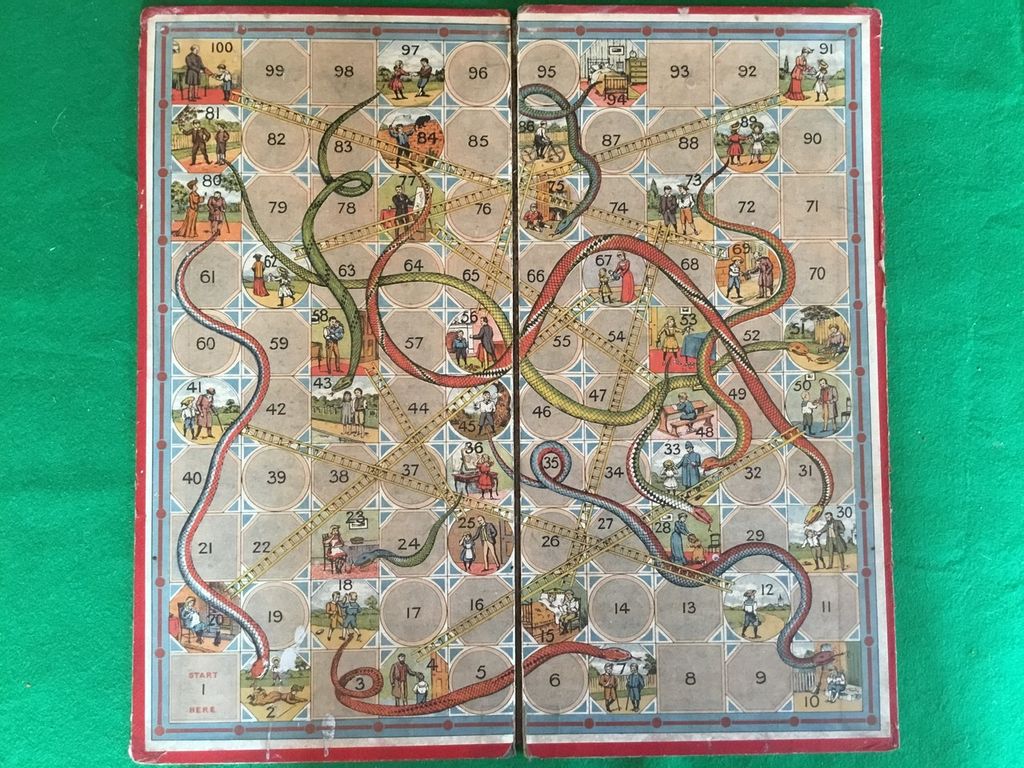 Snakes and ladders | Antique and Vintage games
