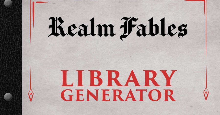 Realm Fables: Library Generator | RPG Item | RPGGeek