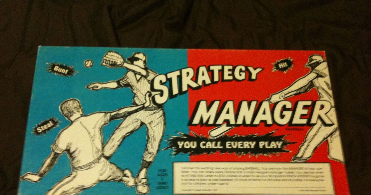 Strategy Manager Baseball | Board Game | BoardGameGeek