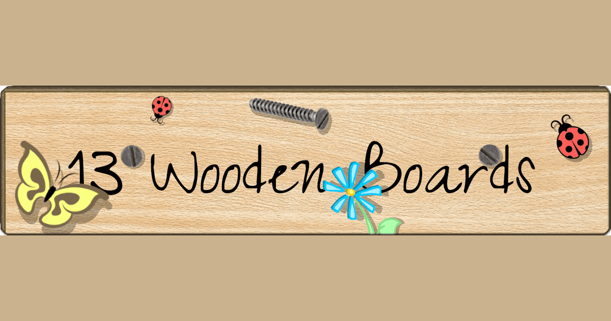 13 Wooden Boards Print and Play | 13 Wooden Boards