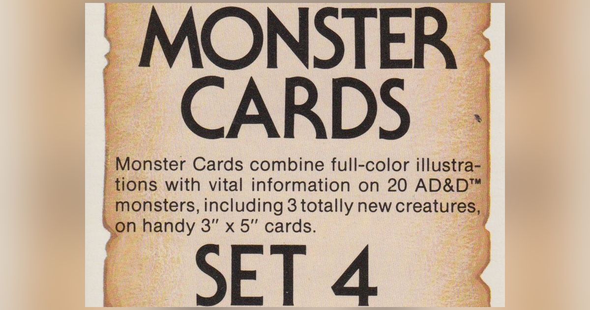 Monster Cards Set 4 | RPG Item | RPGGeek