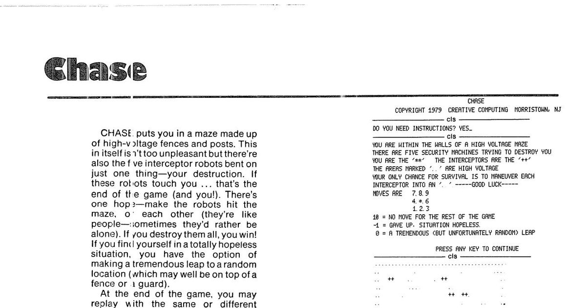 Chase | Video Game | VideoGameGeek