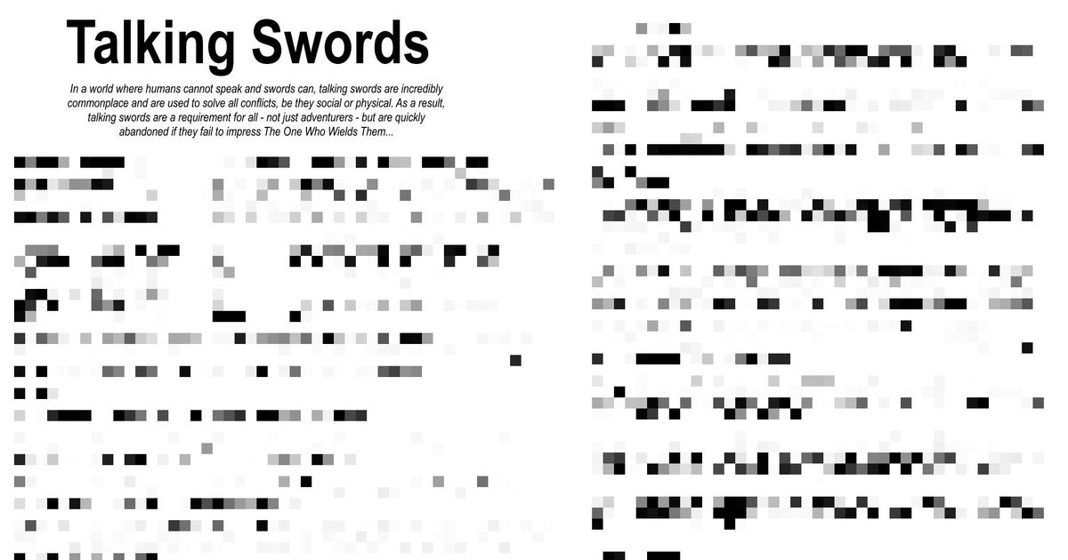 Talking Swords | RPG Item | RPGGeek