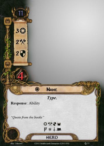 Hero Card Template - 300dpi PSD | The Lord of the Rings: The Card Game ...