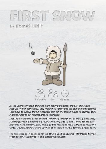 Wip First Snow 2017 9 Card Nanogame Pnp Design Contest Best Overall Game Boardgamegeek 