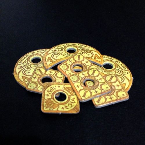 Deciphering the words on the coins! | Lords of Waterdeep | BoardGameGeek