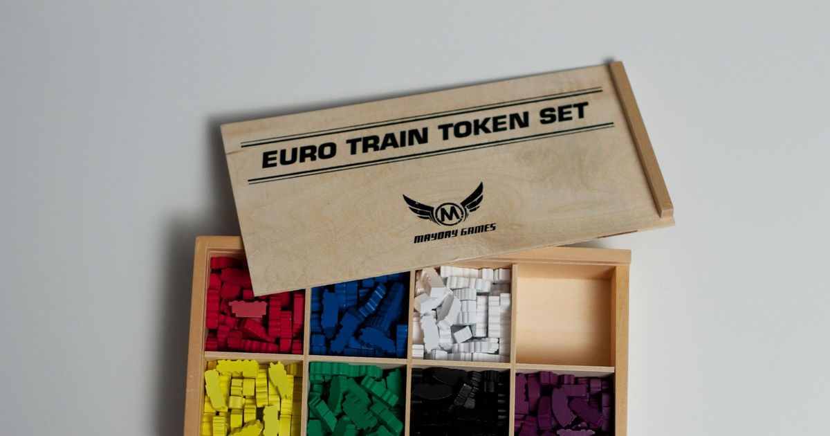 Miscellaneous: Premium Wooden Train Token Set | Board Game Accessory ...