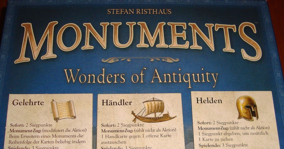 Monuments: Heroes, Traders, and Science | Board Game | BoardGameGeek