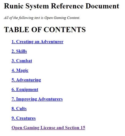 Runic System Reference Documents | Runic System Reference Document