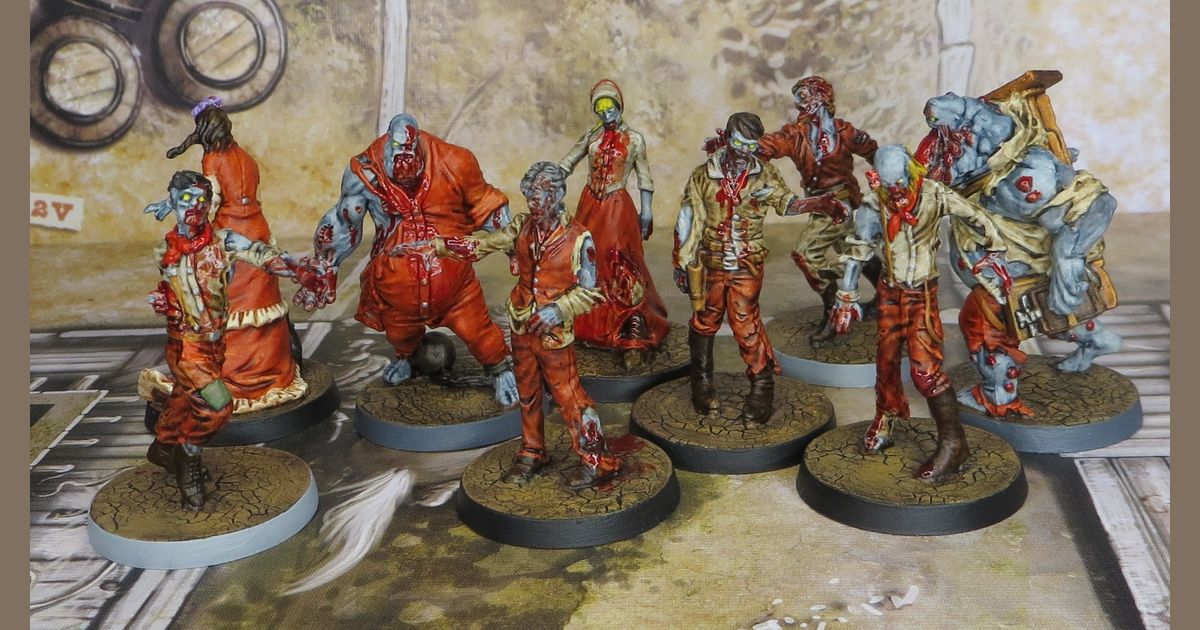 Undead or Alive zombies orange | Painting by Numbers | VideoGameGeek