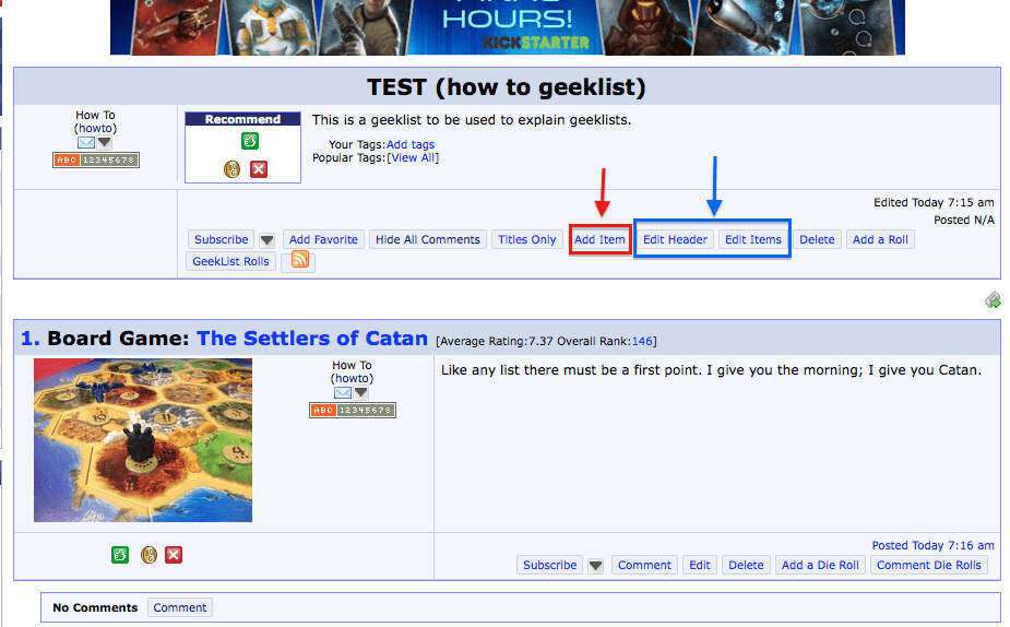 How To: Create and configure a Geeklist (with screen shots)