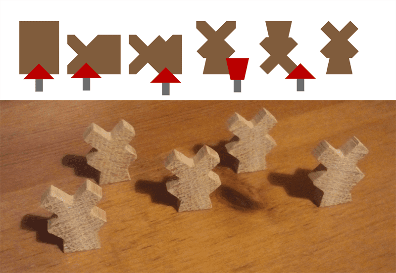 Making wooden tokens with a router table