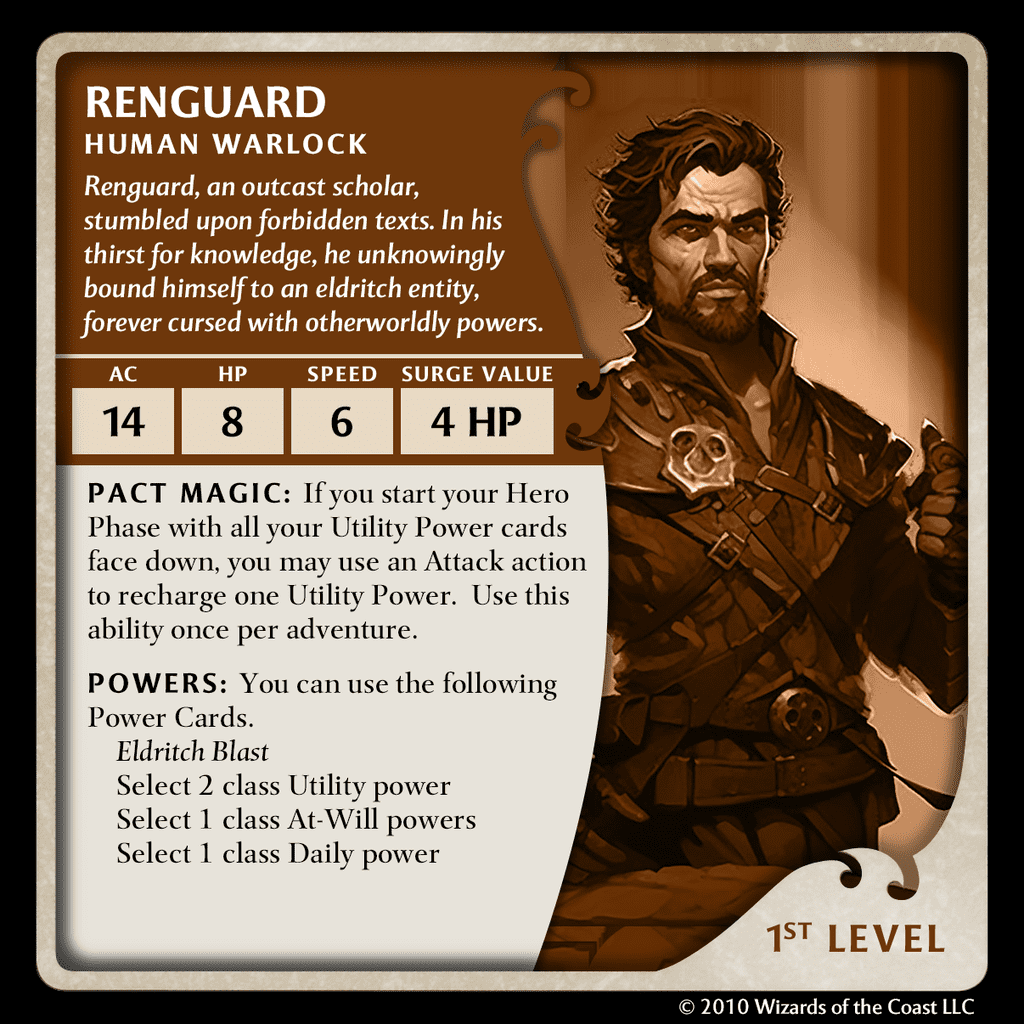 New Character Tile: Human Warlock | Dungeons & Dragons: Wrath of ...