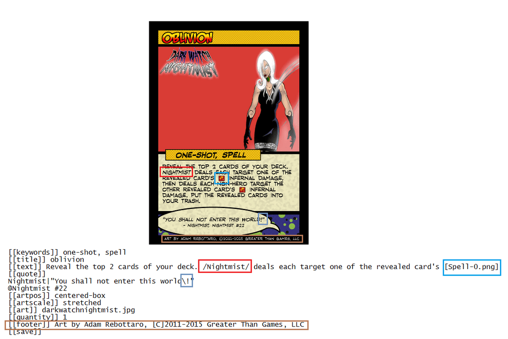 SOTM Card Creator tool | Sentinels of the Multiverse