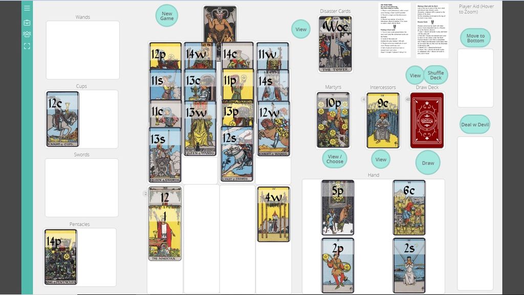Digital version on PlayingCards.io | The Devil: a Tarot Solitaire