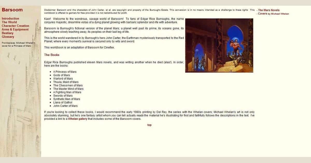 Barsoom | RPG Item | RPGGeek