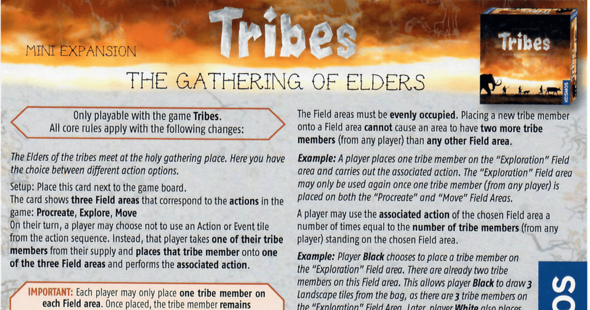 Tribes: The Gathering of Elders Mini-Expansion | Board Game | BoardGameGeek