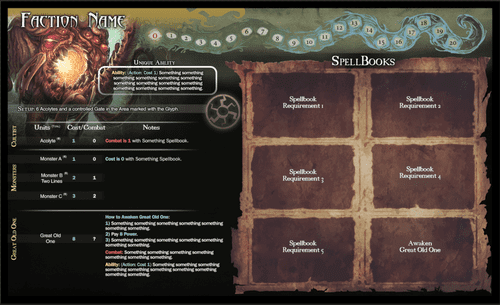 Cthulhu Wars - Custom Faction Template | Cthulhu Wars