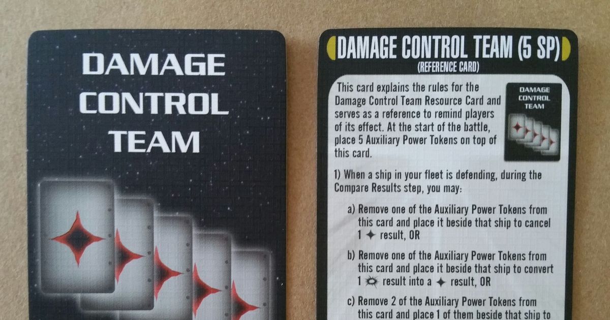 Star Trek: Attack Wing – Damage Control Teams Resource | Board Game ...