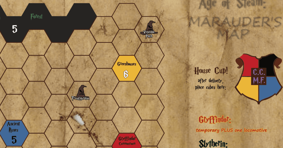 Marauder's Map (fan expansion for Age of Steam) | Board Game ...