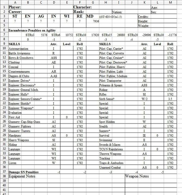 Character Sheets | RPG Item | RPGGeek