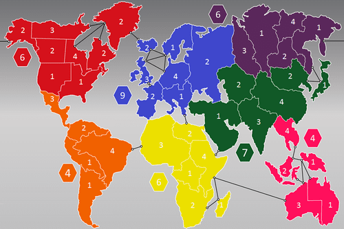 Risk Board Game Map