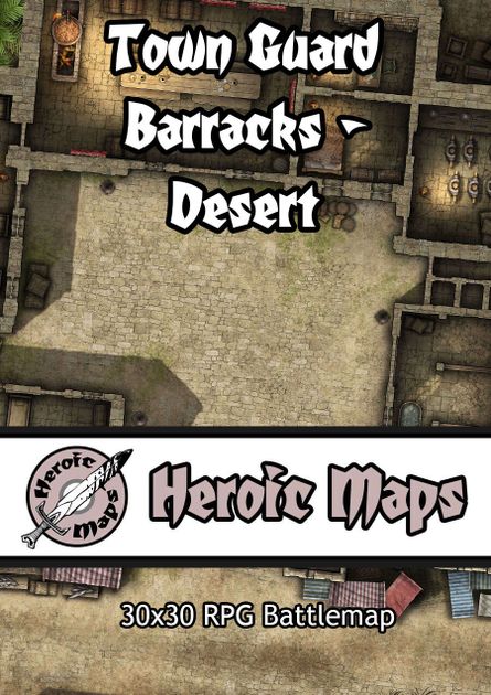 Heroic Maps: Town Guard Barracks - Desert | RPG Item | RPGGeek