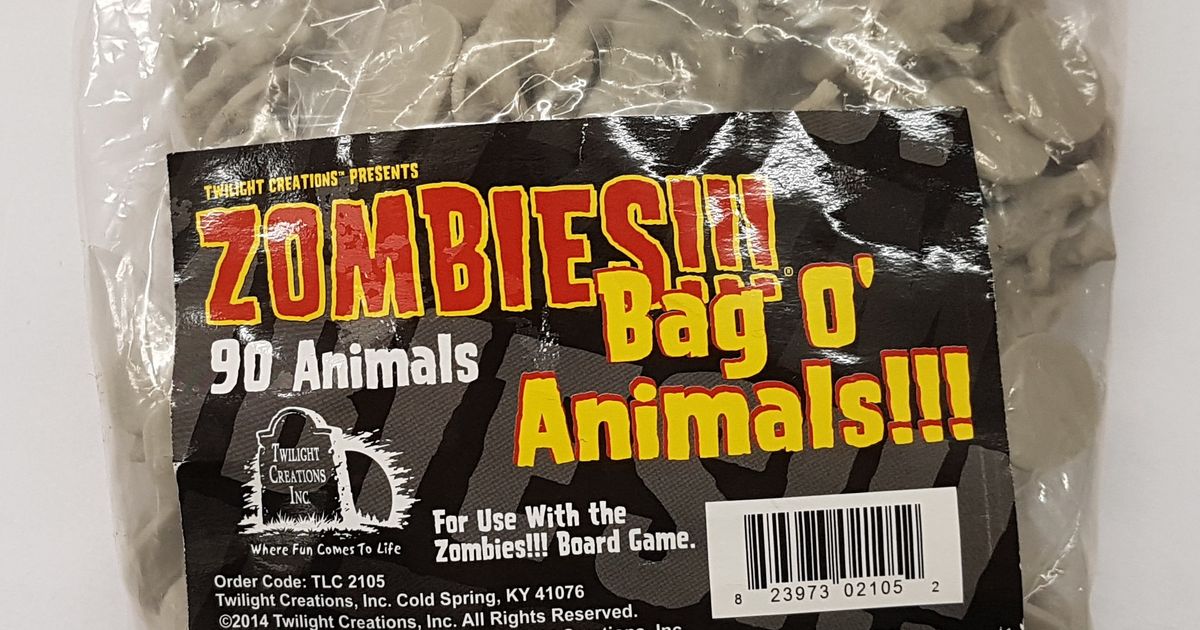 Zombies!!!: Bag o' Animals!!! | Board Game Accessory | BoardGameGeek