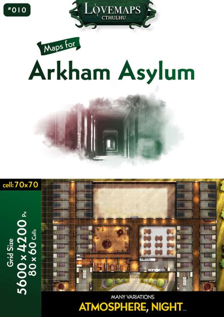 Cthulhu Maps 010: Maps for Arkham Asylum | RPG Item | RPGGeek