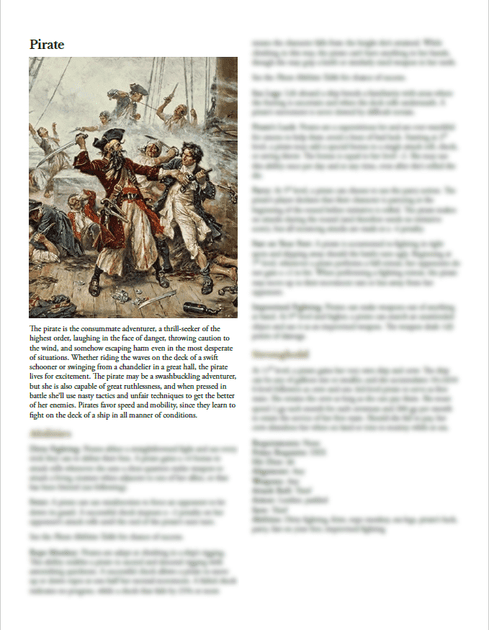 Classes of Fantasy: Pirate | RPG Item | BoardGameGeek