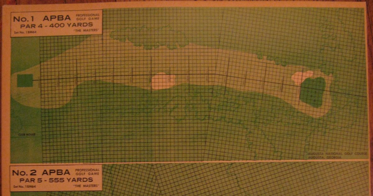 APBA Professional Golf: The Masters | Board Game | BoardGameGeek