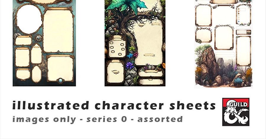 Illustrated Character Sheets Series 0: Assorted | RPG Item | RPGGeek
