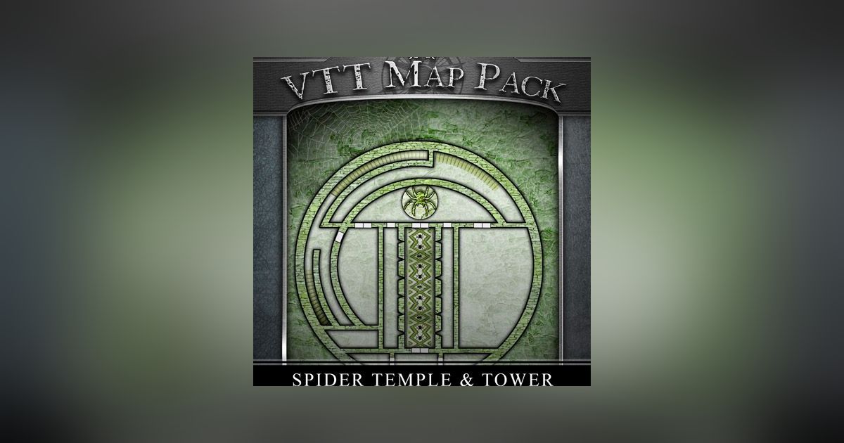 VTT Map Pack: Spider Temple & Tower | RPG Item | RPGGeek