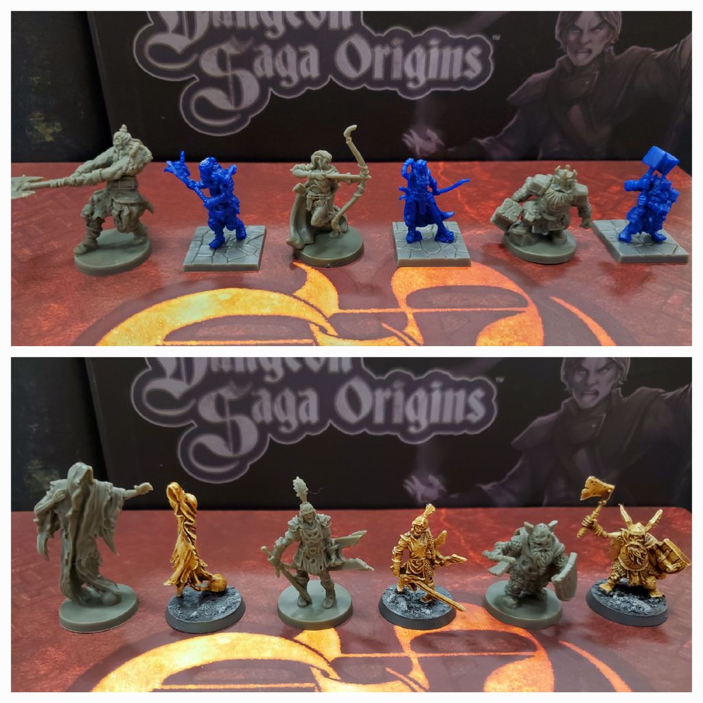 Miniature comparison - Original vs Origins | Dungeon Saga Origins