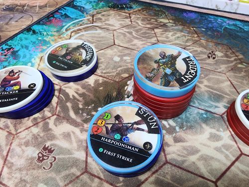 Laser-cut transparent status chips for Hoplomachus: Victorum ...