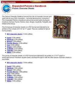 Expanded Psionics Handbook: Psionic Character Sheets | RPG Item | RPGGeek