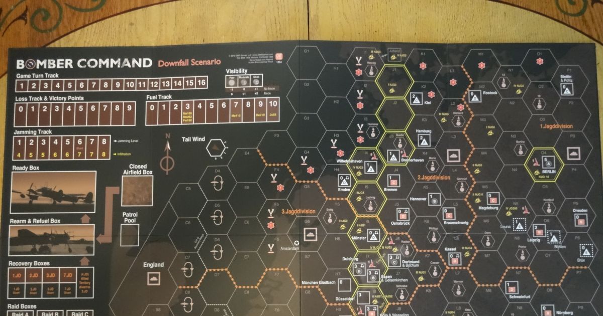 Bomber Command: Mounted Map Board | Board Game Accessory | BoardGameGeek