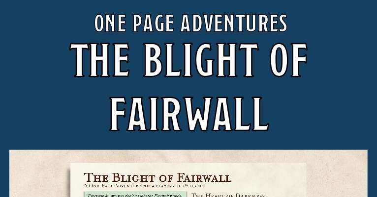 The Blight of Fairwall | RPG Item | RPGGeek