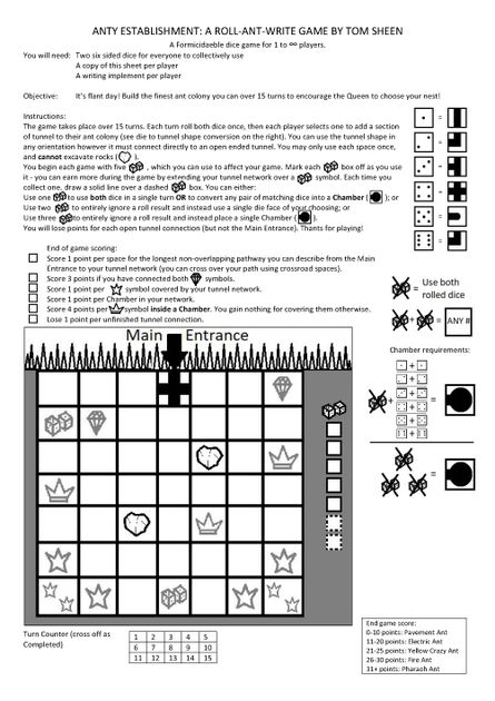 Free print and play solo/multiplayer roll and write game with bonus ...