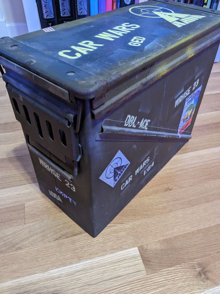 20mm Ammo Box Storage Solution | Car Wars (Sixth Edition)